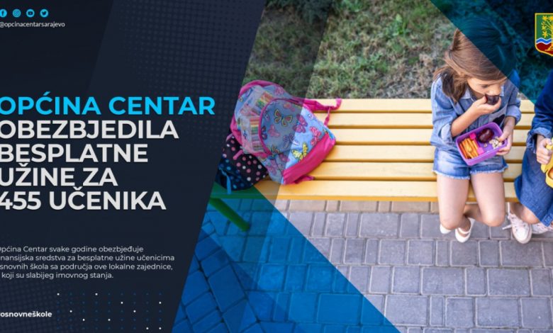 Općina Centar izdvojila 85.000 KM za besplatne užine za osnovce – TVSA.BA Općina Centar izdvojila 85.000 KM za besplatne užine za osnovce – TVSA.BA