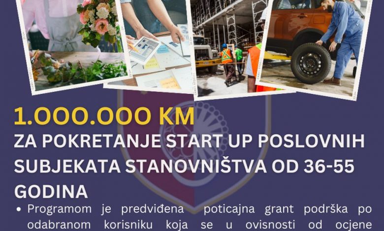 Start up za nezaposlene od 36-55 godina starosti – TVSA.BA